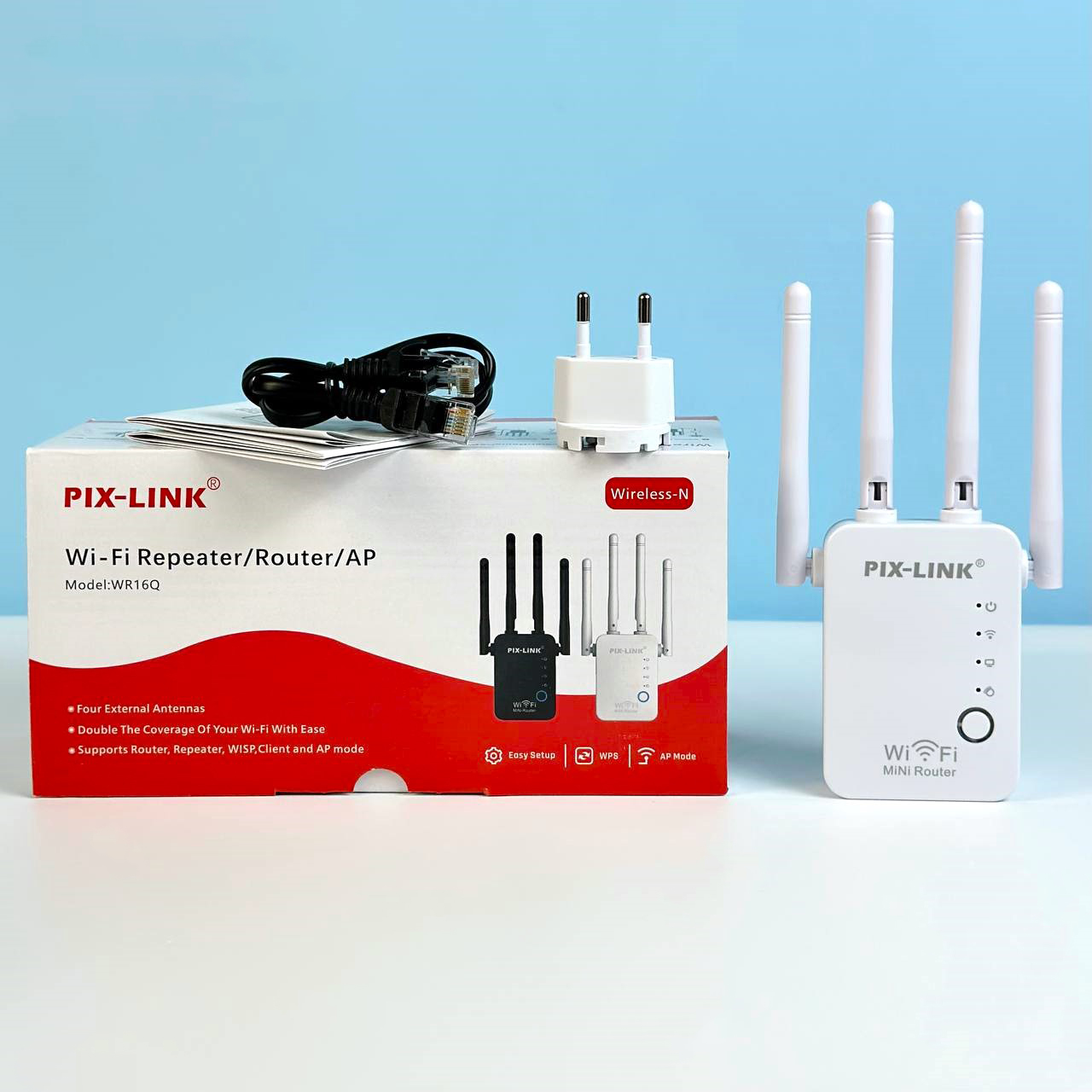 Підсилювач сигналу Wi-Fi ретранслятор PIX-LINK WR16Q 300М Repeater ...
