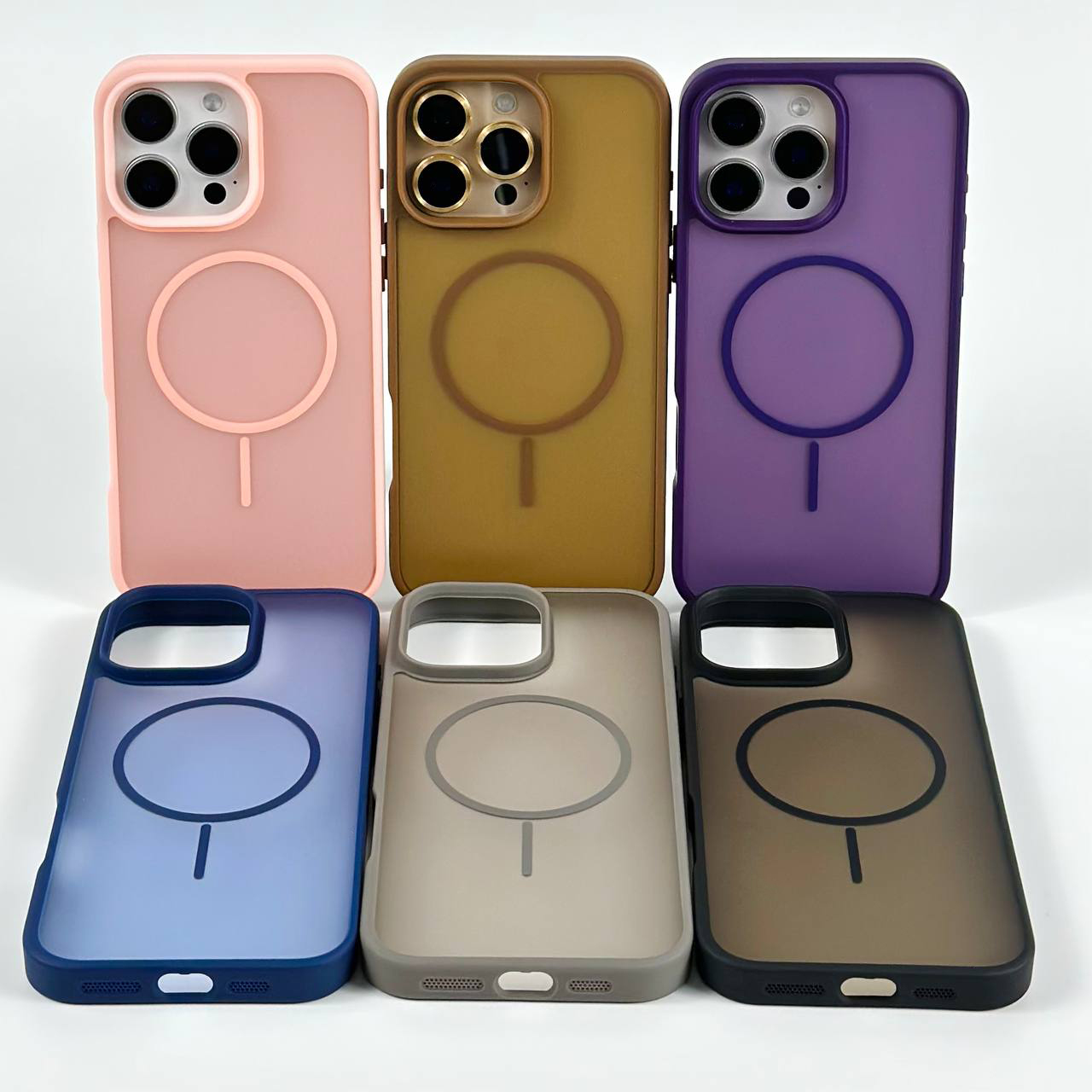 Накладка Matte Color Case With Magnetic Thin Circle iPhone 15 Pro